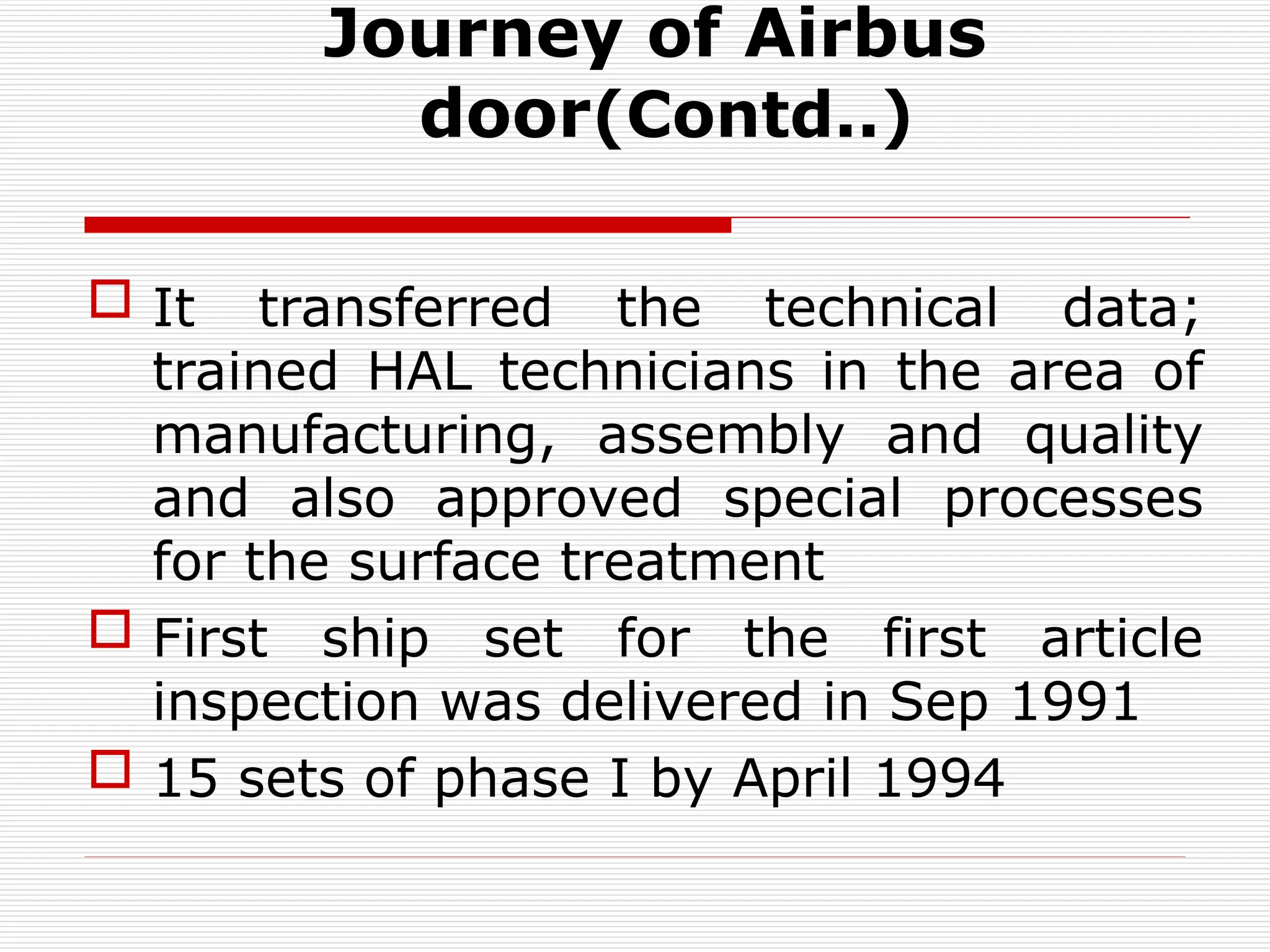 AIRBUS DOOR CASE STUDY - PROJECT MGMT APPROACH | PPT