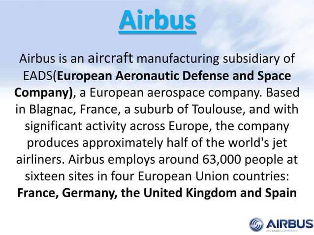 Airbus | PPTX | Air Travel | Travel Type