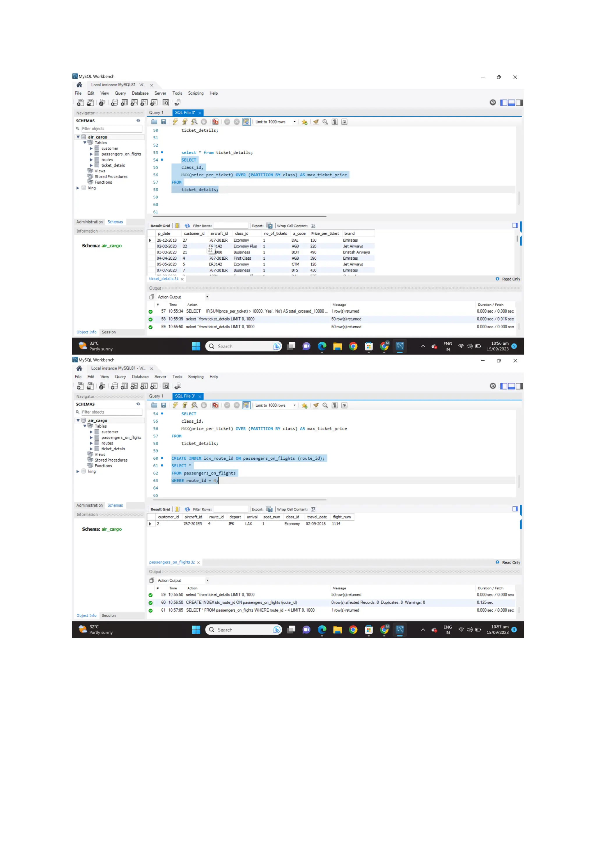 Airline Database Management Project with SQL | PDF