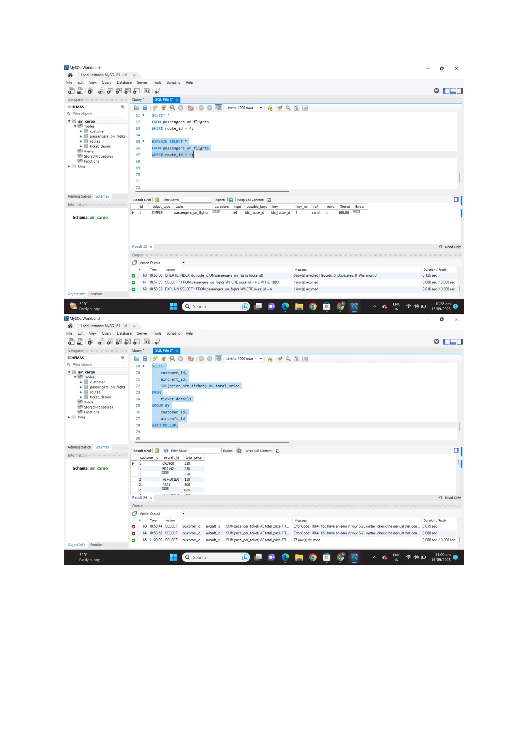 Airline Database Management Project with SQL | PDF
