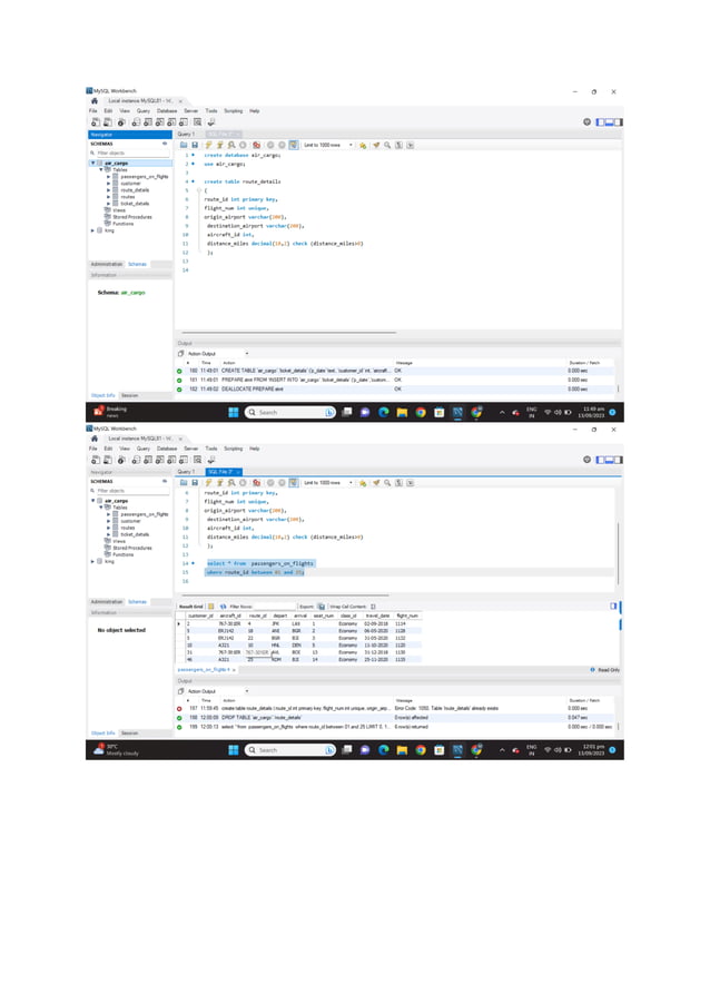 Airline Database Management Project with SQL | PDF | Databases | Computer Software and Applications