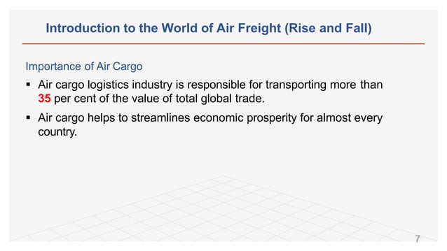 Air cargo logistics - A brief insight | PPT