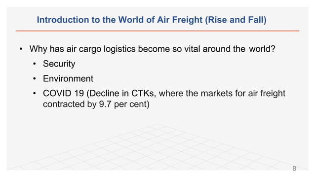 Air cargo logistics - A brief insight | PPT