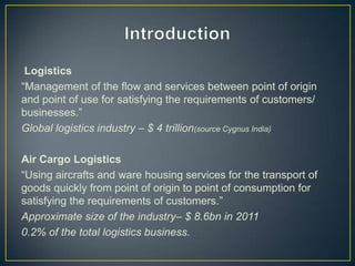 Air cargo logistics | PPTX