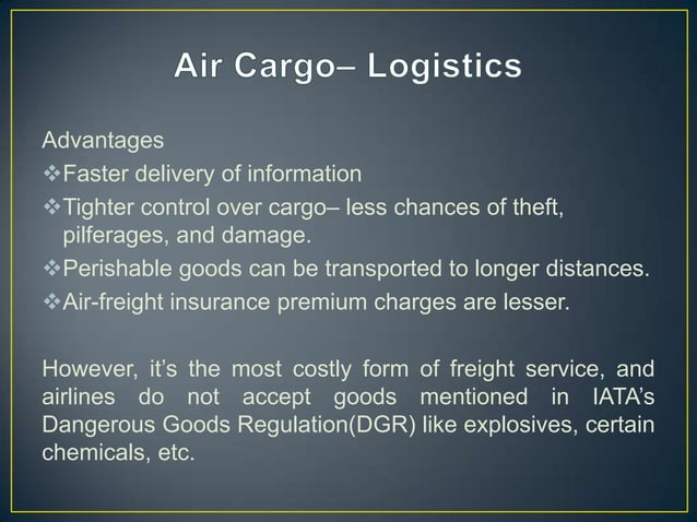 Air cargo logistics | PPTX | Air Travel | Travel Type