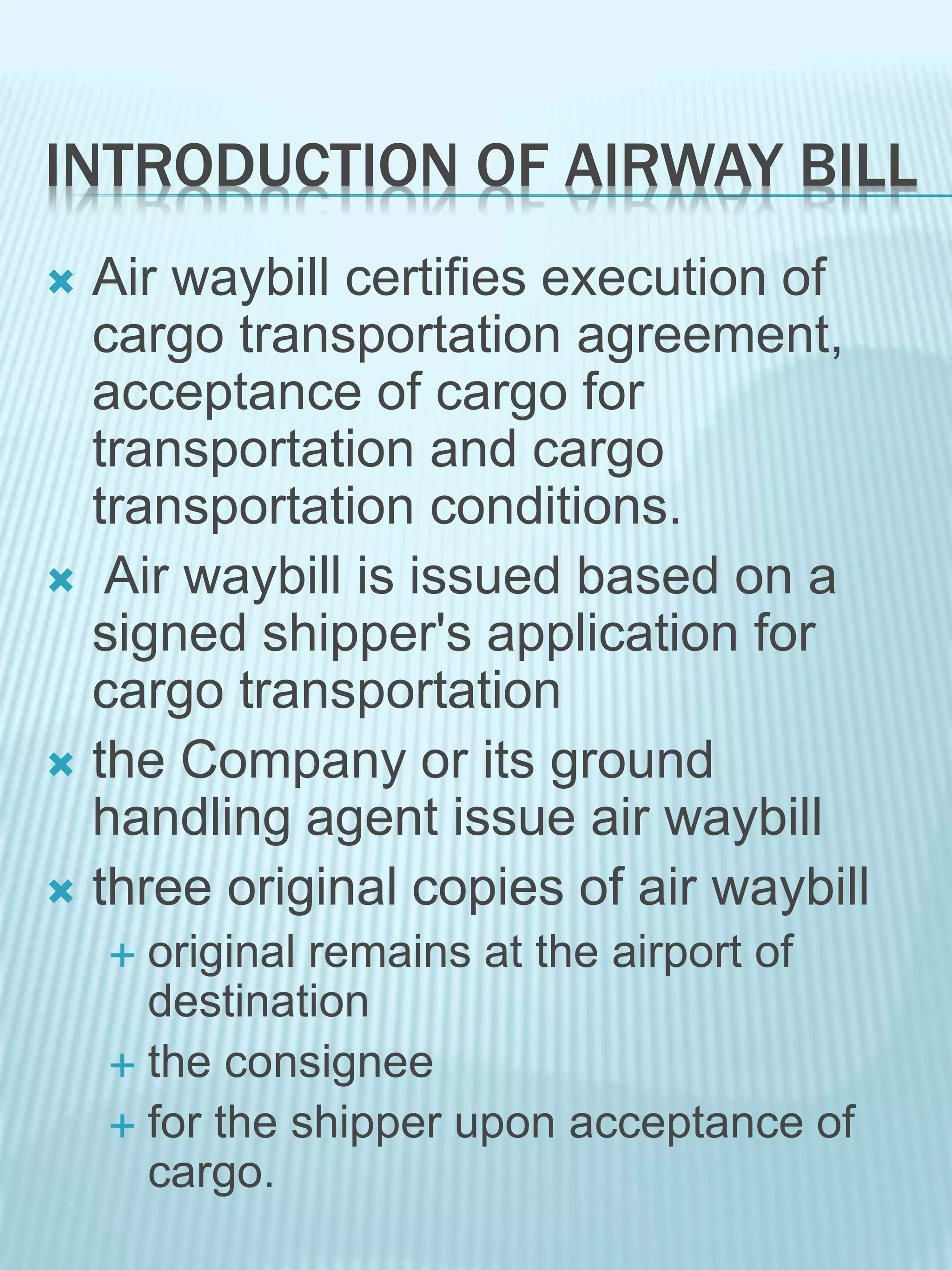 Air cargo management | PPTX