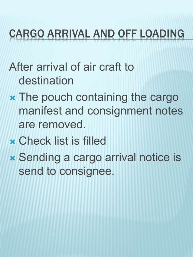 Air cargo management | PPTX
