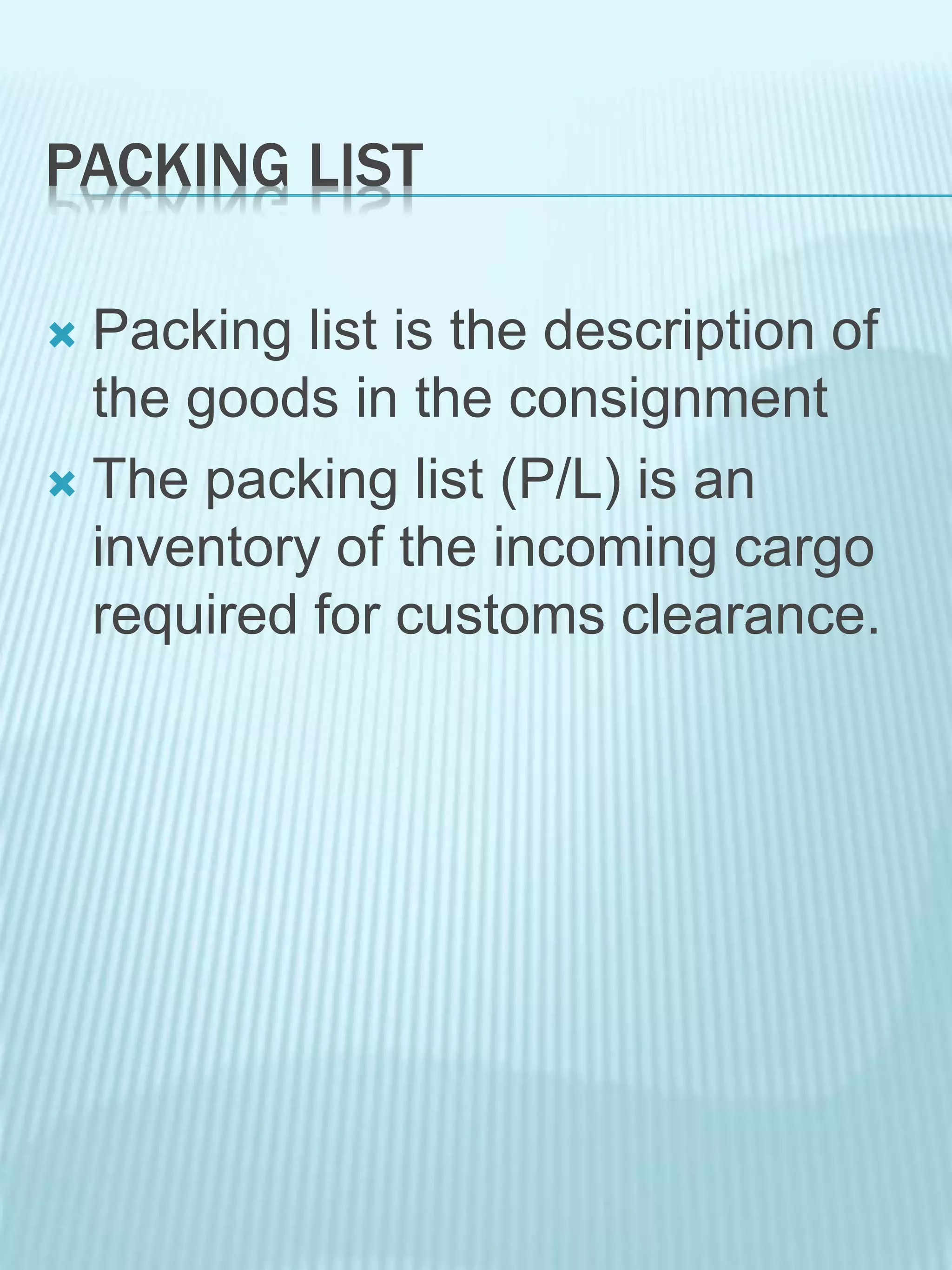 Air cargo management Packing | PPTX