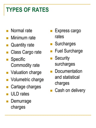 Air cargo managenent Charges | PPTX