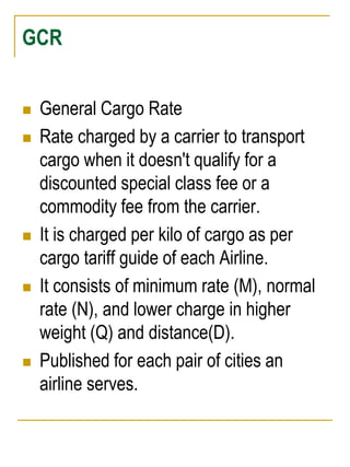 Air cargo managenent Charges | PPTX
