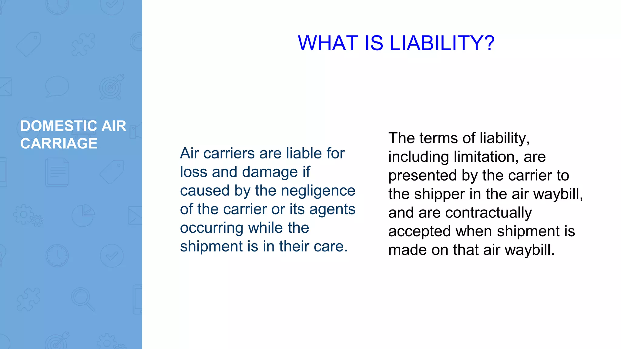 Air Carrier Liability ppt Shripad Jagdale | PPTX