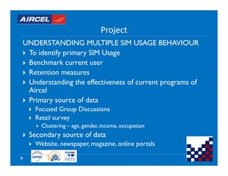 Aircel Internship | PDF