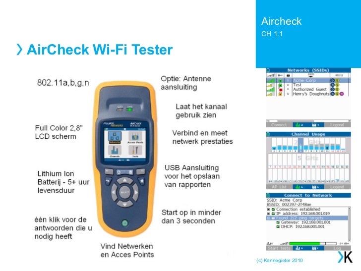 Aircheck wifi tester
