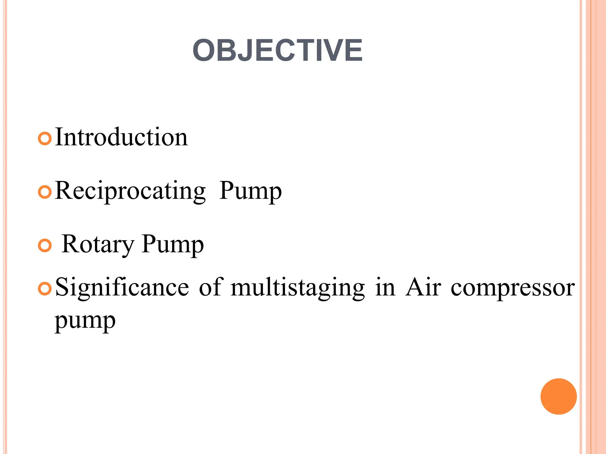 Air Compressor reciprocating single stage | PPTX
