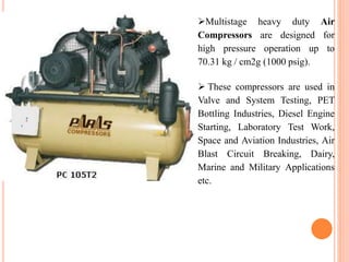 Air Compressor reciprocating single stage | PPTX