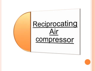Air Compressor reciprocating single stage | PPTX