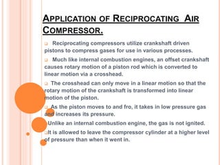Air Compressor reciprocating single stage | PPTX