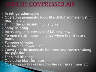 Introduction to Air Compressor and its application .pptx