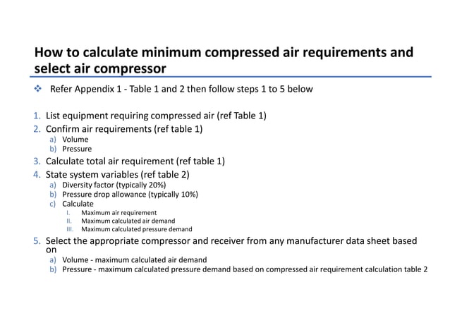 Air compressor overview and basic selection guide | PDF