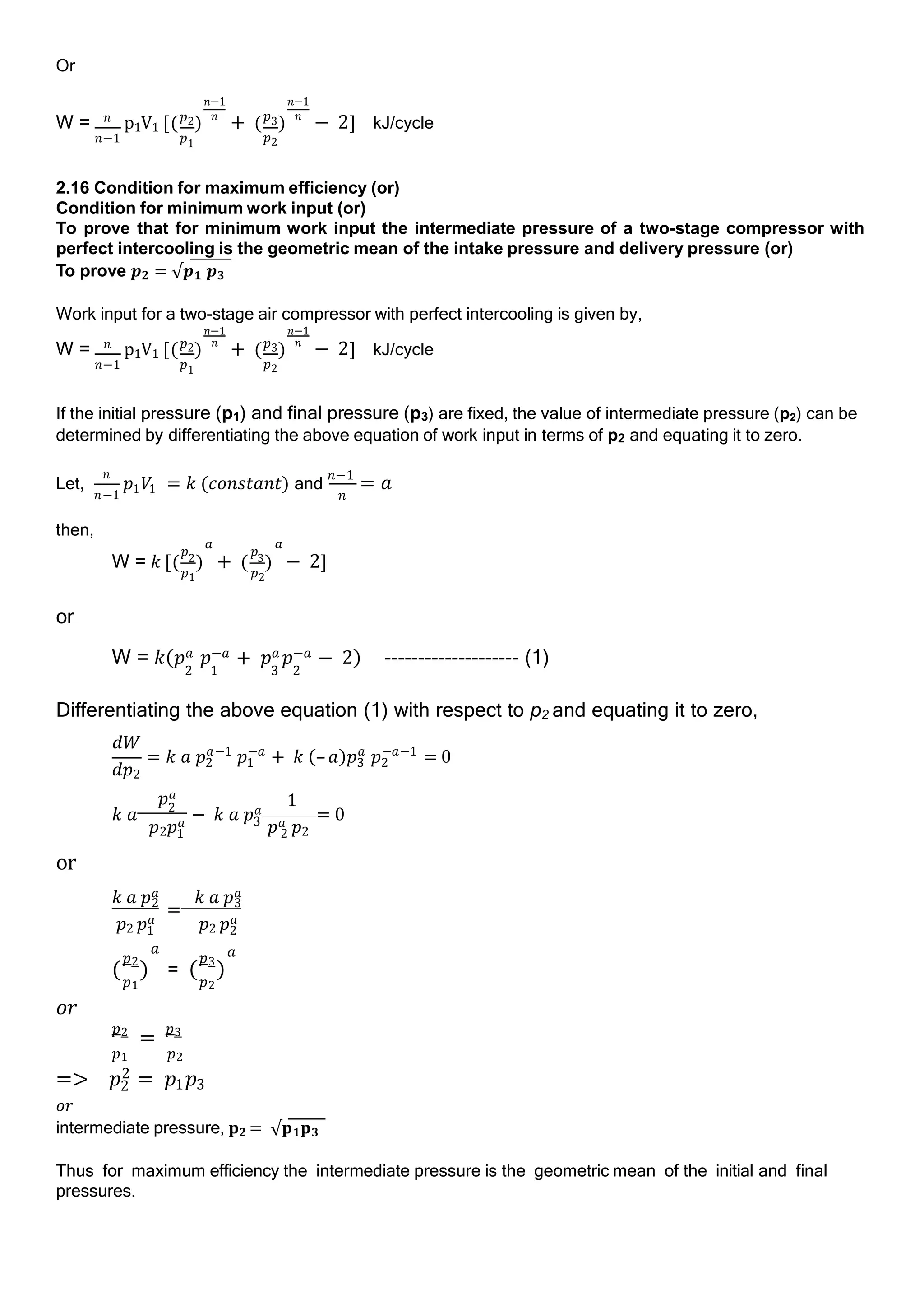 UNIT - IV - Air Compressors and its Performance | PPTX