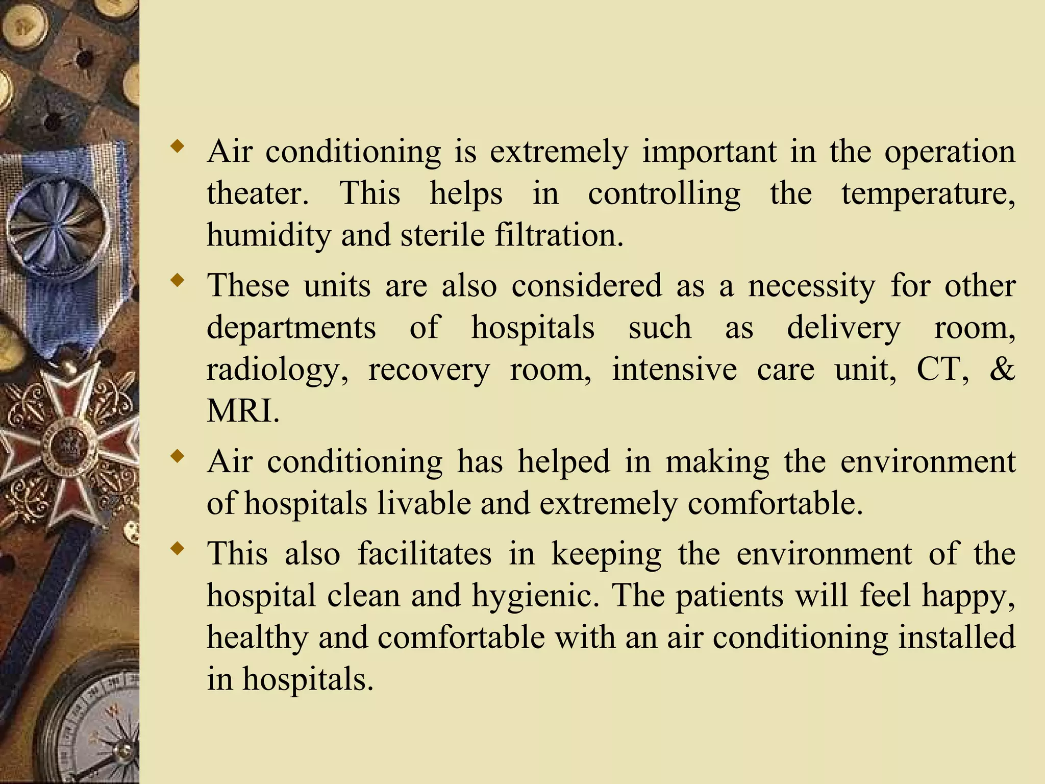 Air condition requirement in hospitals | PPT