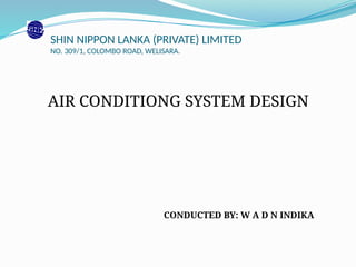 AIR CONDITIONER DESIGN - MECHANICAL ENGINEERING | PPTX