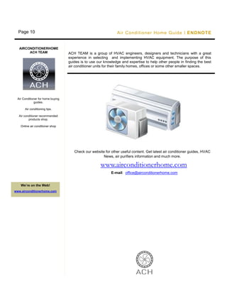 Air conditioner buying guide for beginners | PDF