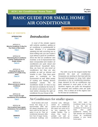 Air conditioner buying guide for beginners | PDF