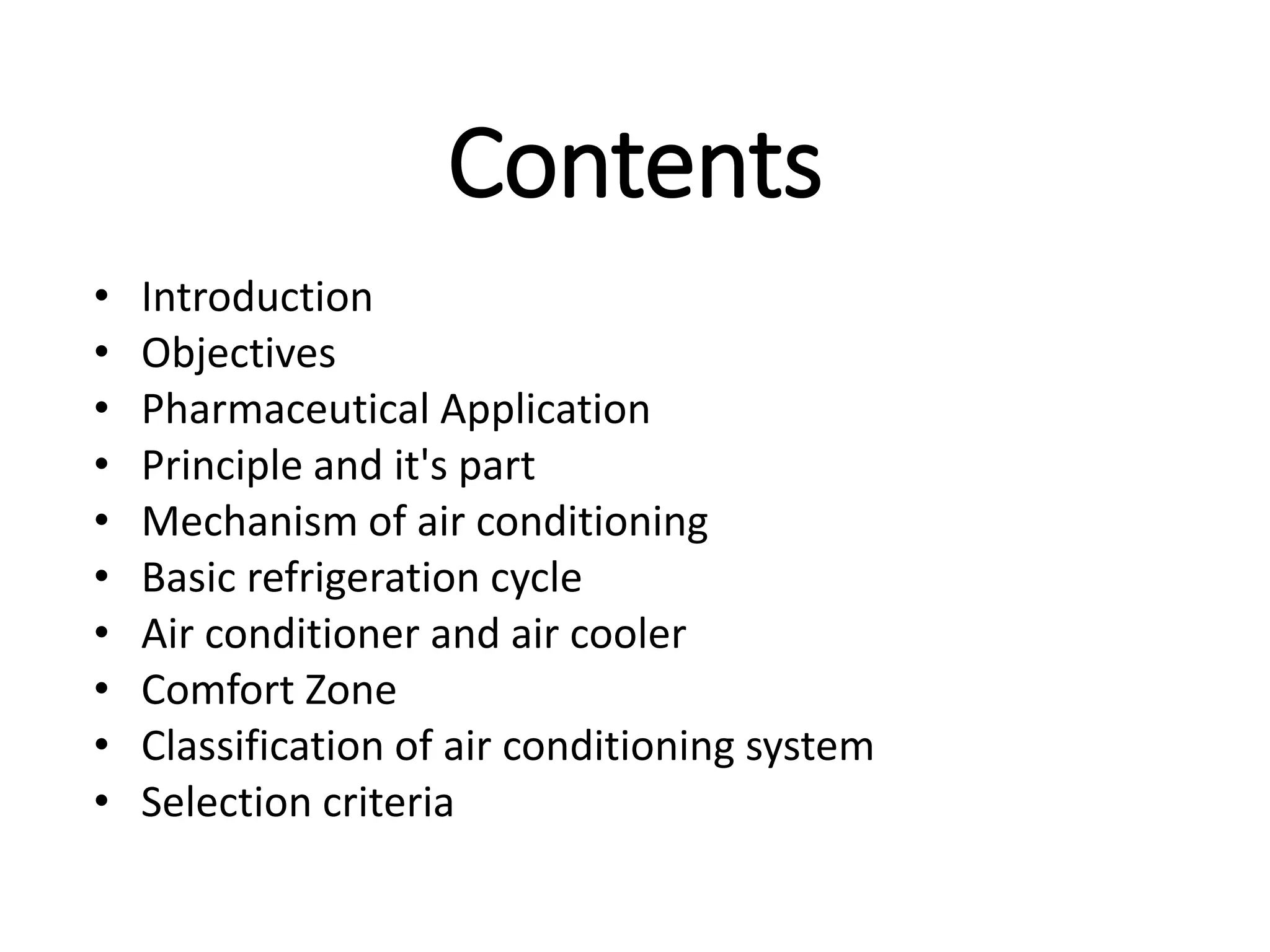Air Conditioning System in pharmaceuticals | PPTX