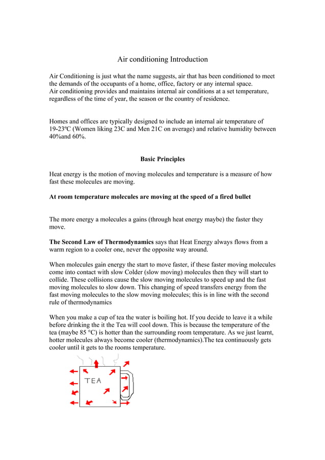 Air conditioning introduction | PDF