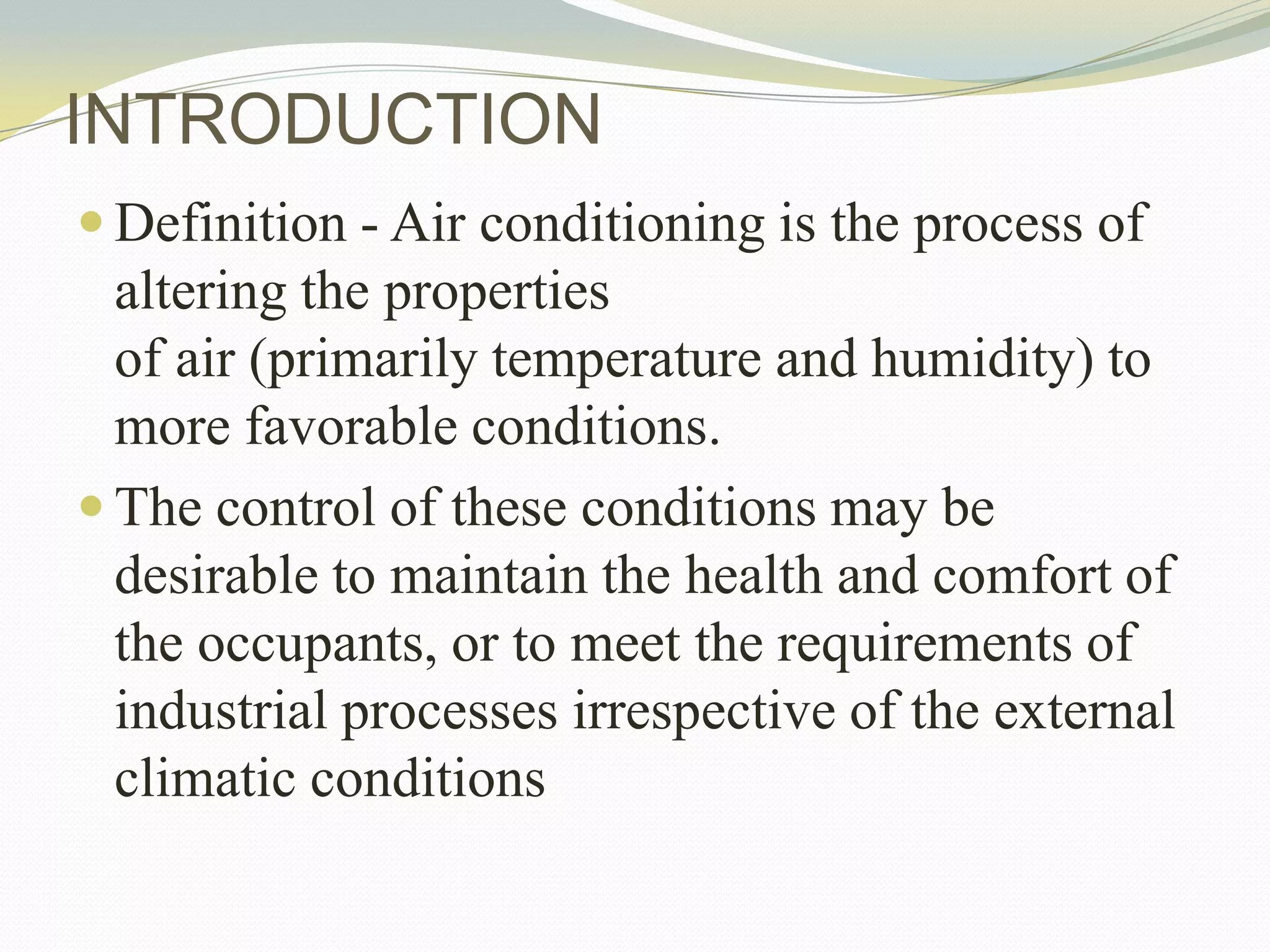 Air conditioning system | PPTX