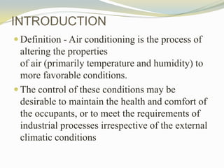 Air conditioning system | PPTX