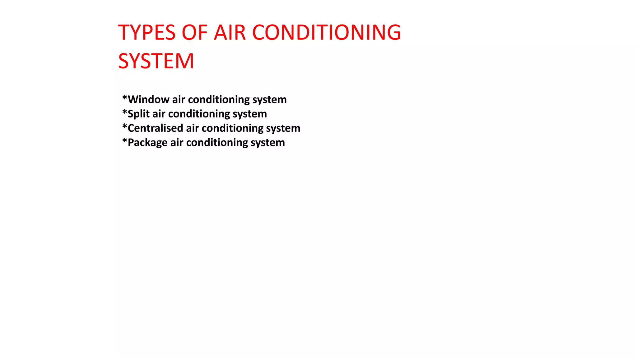 Air conditioning system | PPTX