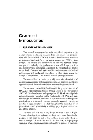 Air Conditioning System Design Manual (Ashrae Special Publications ...