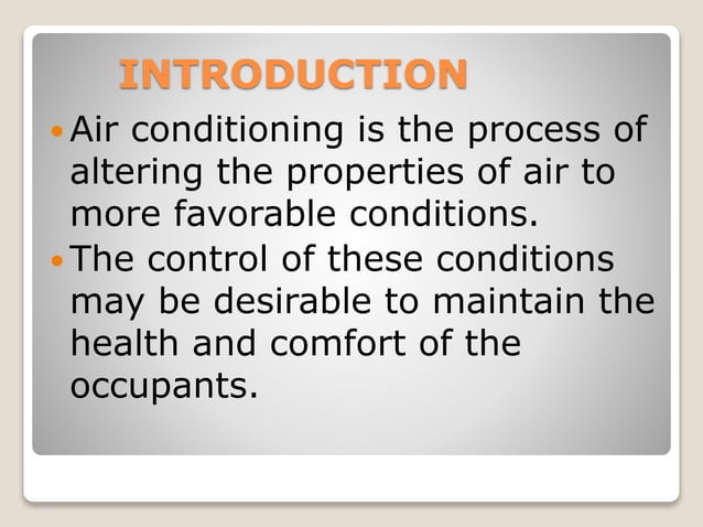 Air conditioning system presentation | PPTX
