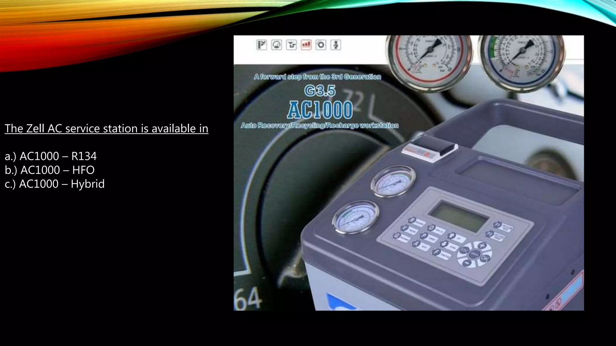 Automotive air-con service station | PPTX