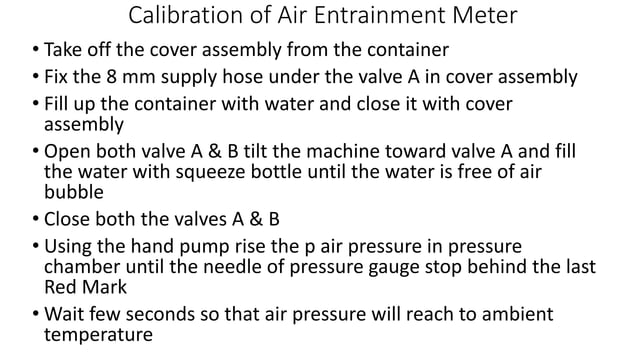 Air content test for fresh concrete | PPTX | Civil Engineering Industry ...