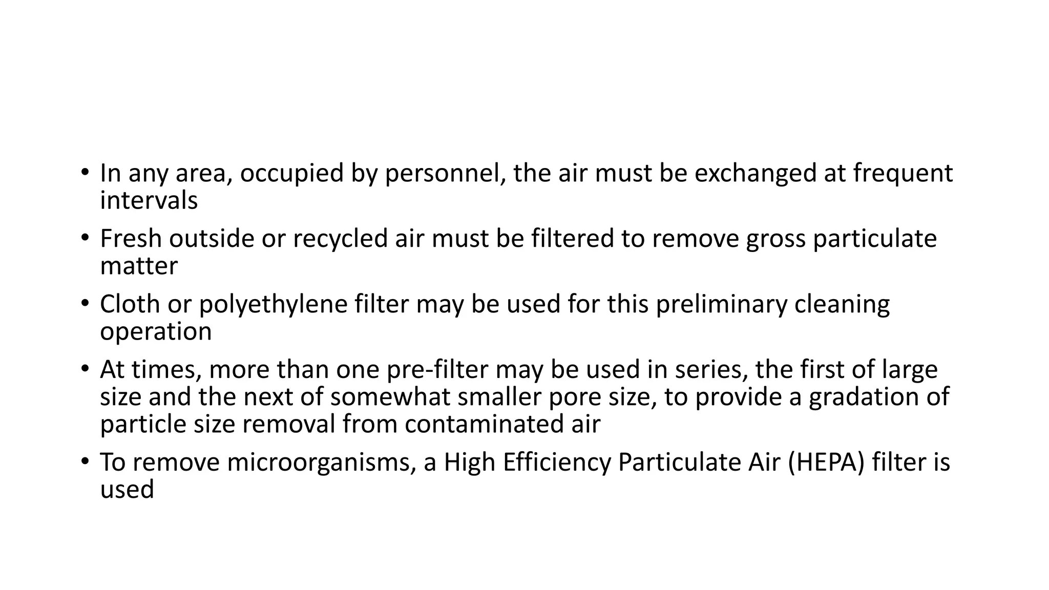 Air control (HEPA Filters) | PPT