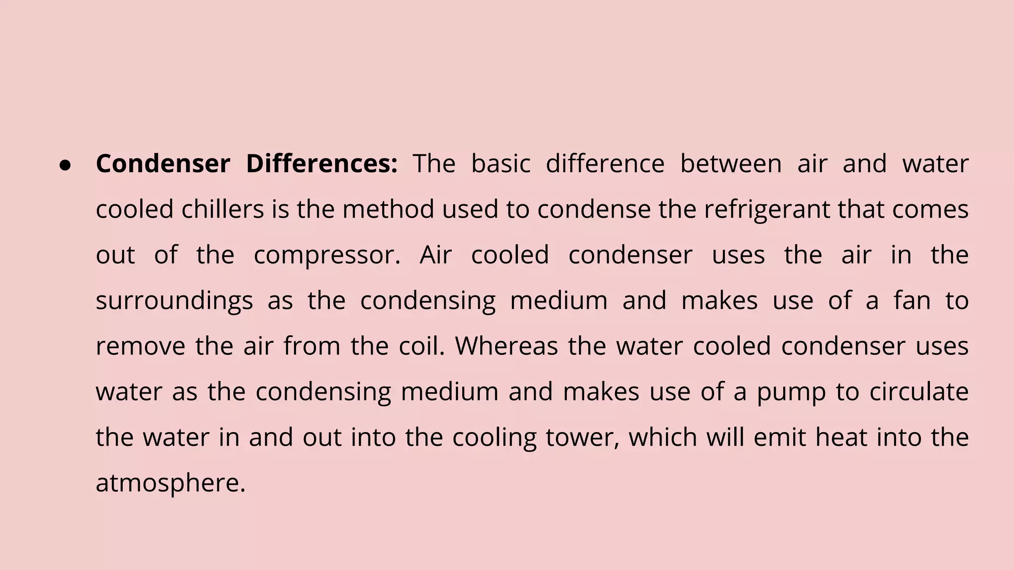 Air cooled chillers vs water cooled chillers | PPTX