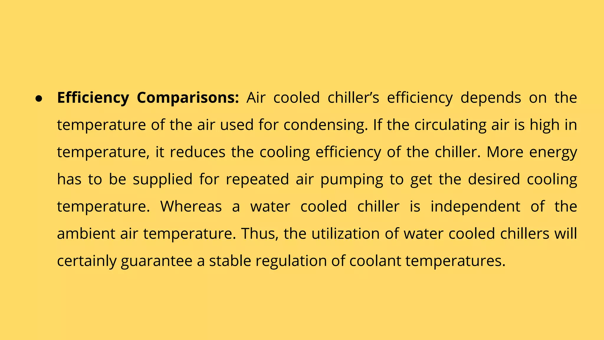 Air cooled chillers vs water cooled chillers | PPTX