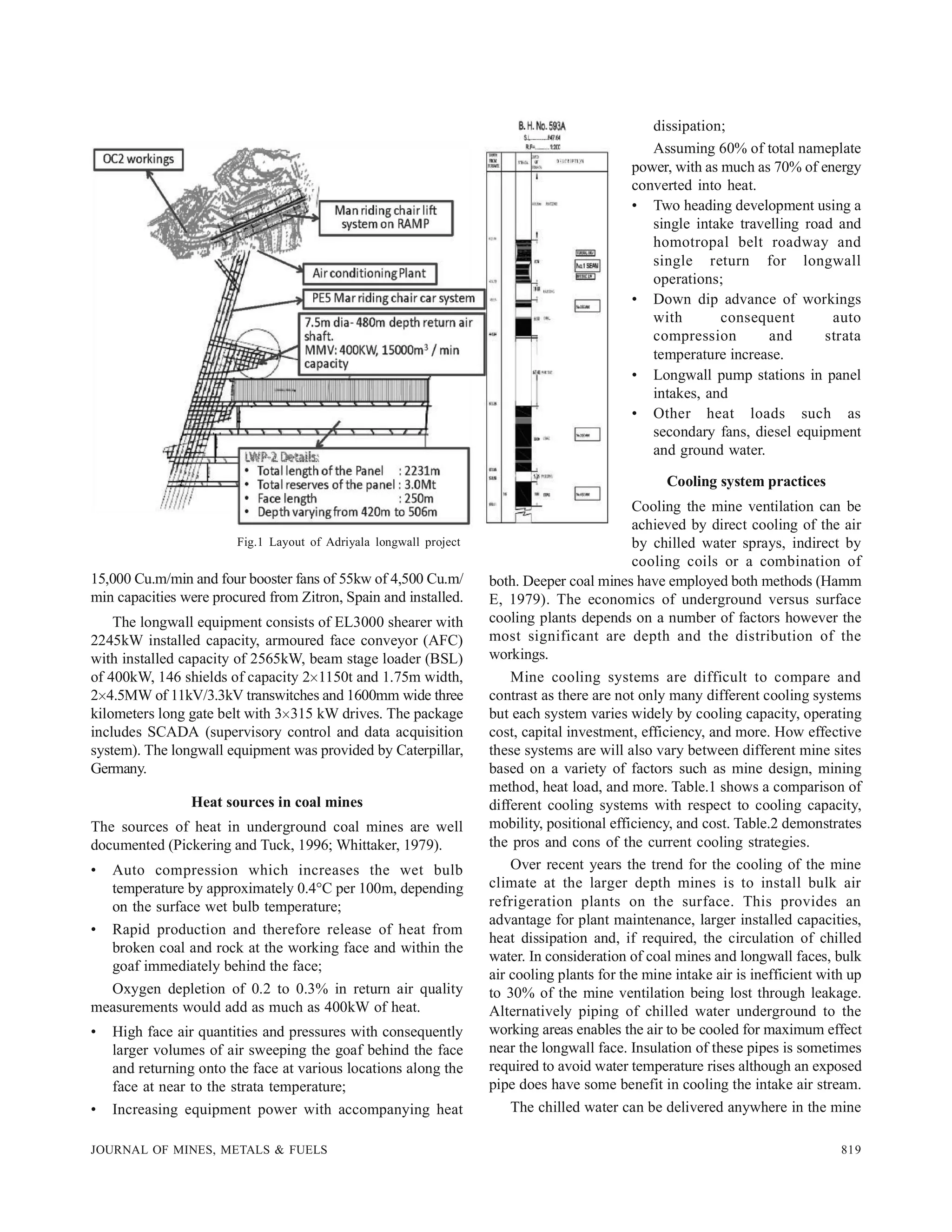 Aircooling underground coal mine | PDF