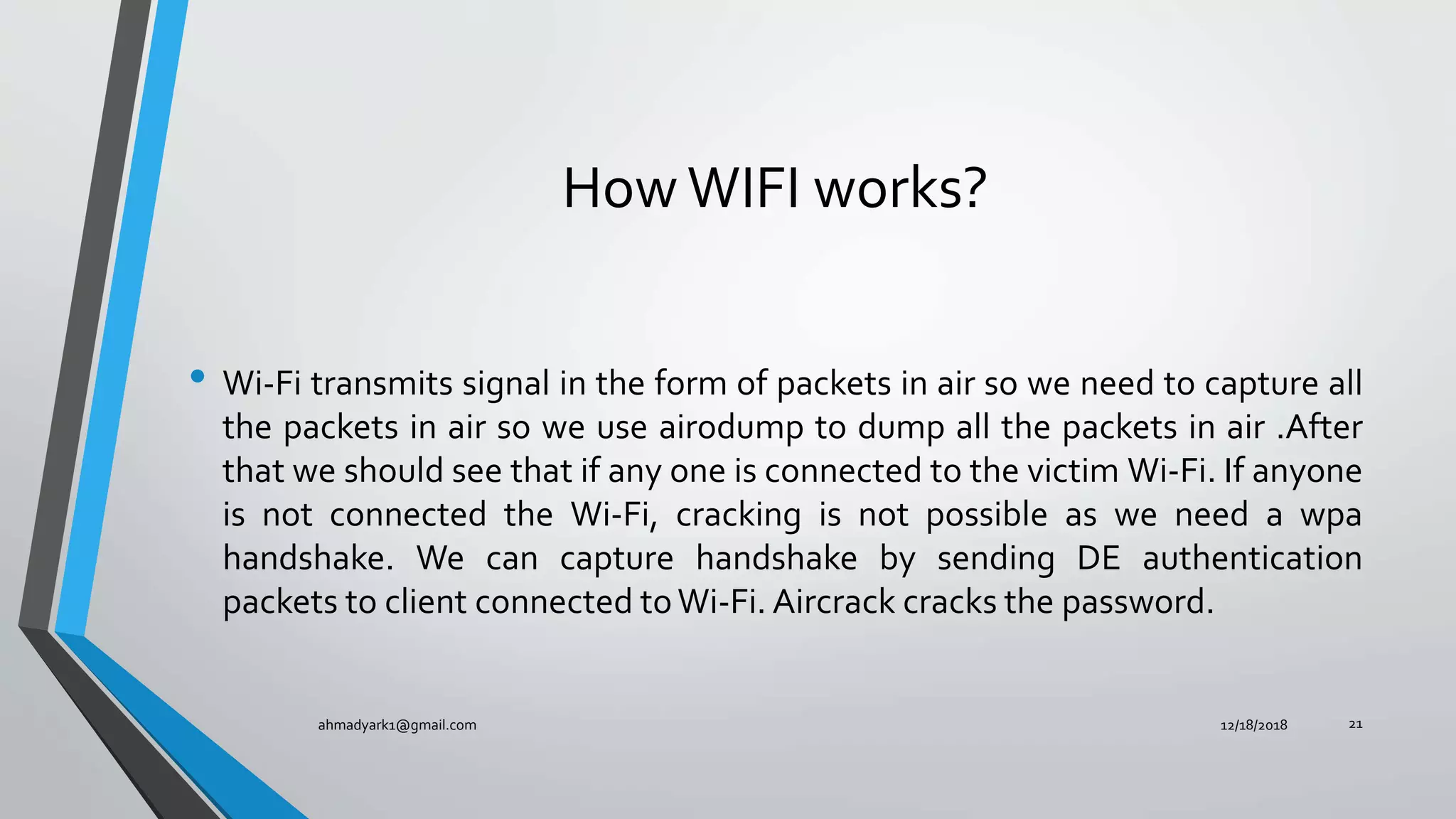 How Hack WiFi through Aircrack-ng in Kali Linux Cyber Security | PPT