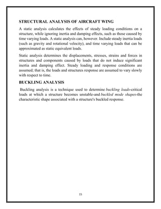 Aircraft wing design and strength, stiffness and stability analysis by ...