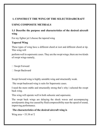 Aircraft wing design and strength, stiffness and stability analysis by ...