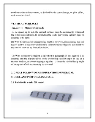 Aircraft wing design and strength, stiffness and stability analysis by ...