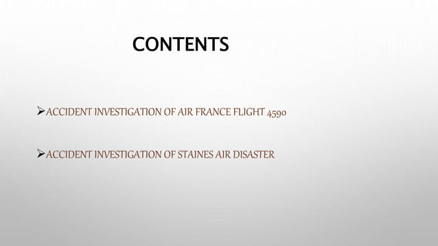 Aircraft accident investigation ppt | PPTX