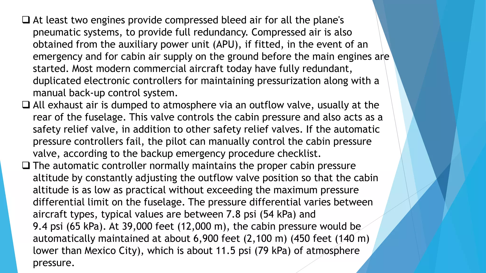 Aircraft cabin pressurization system | PPTX