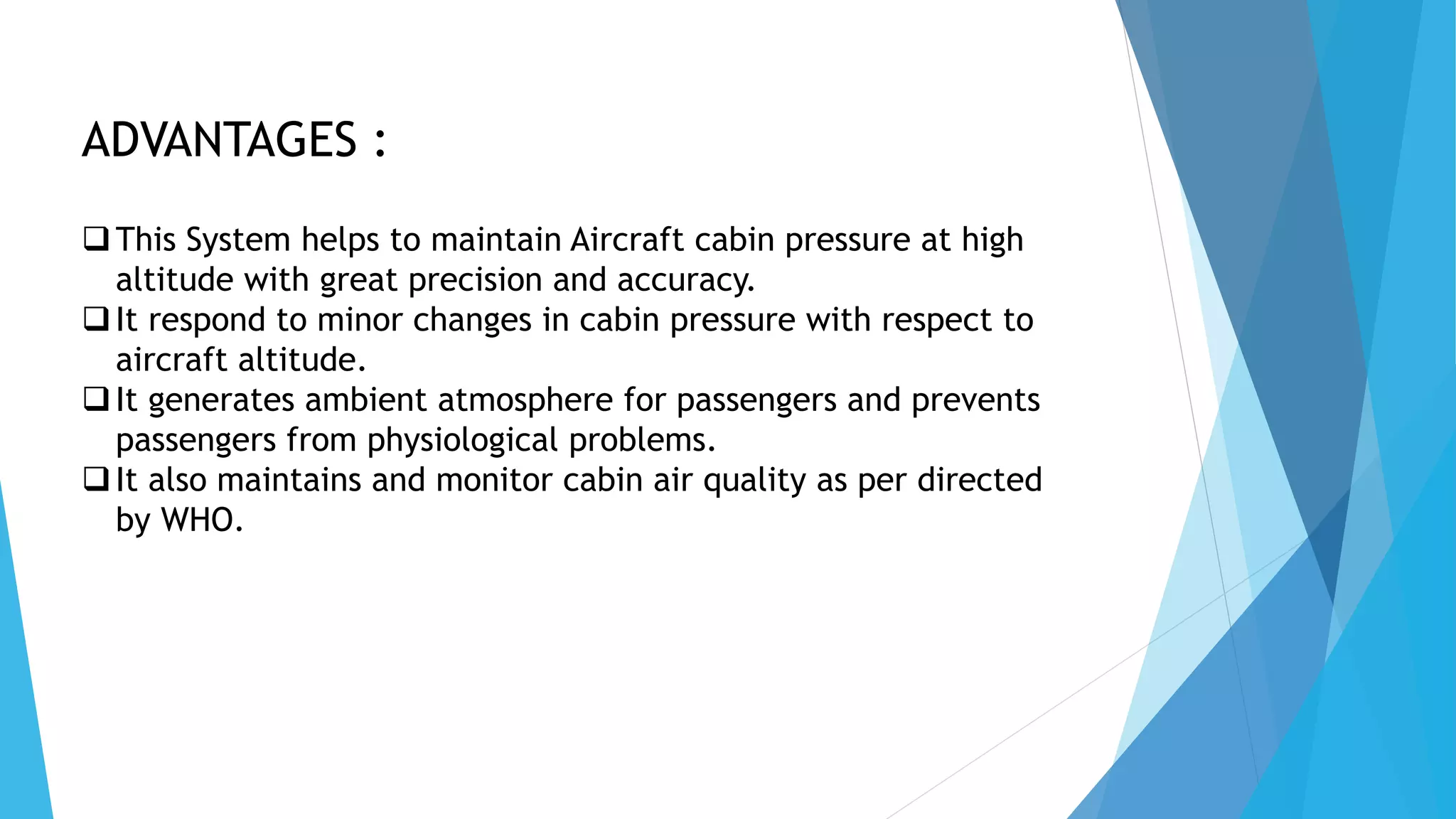 Aircraft cabin pressurization system | PPTX
