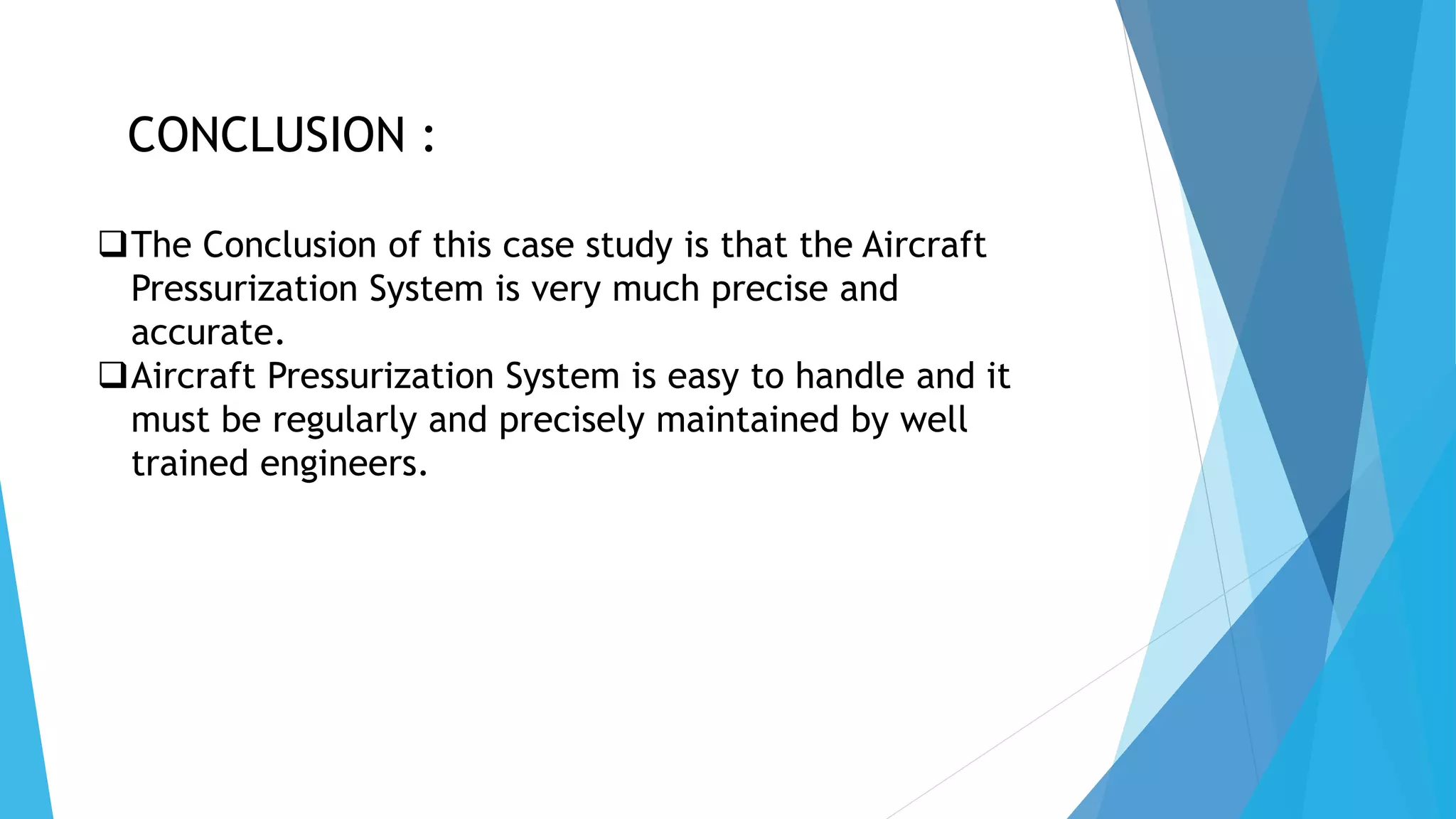 Aircraft cabin pressurization system | PPTX