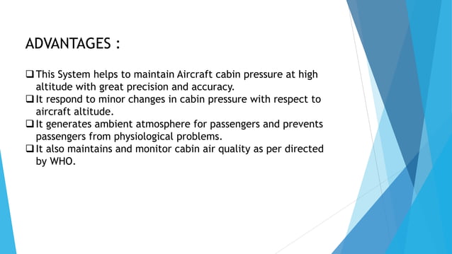 Aircraft cabin pressurization system | PPTX